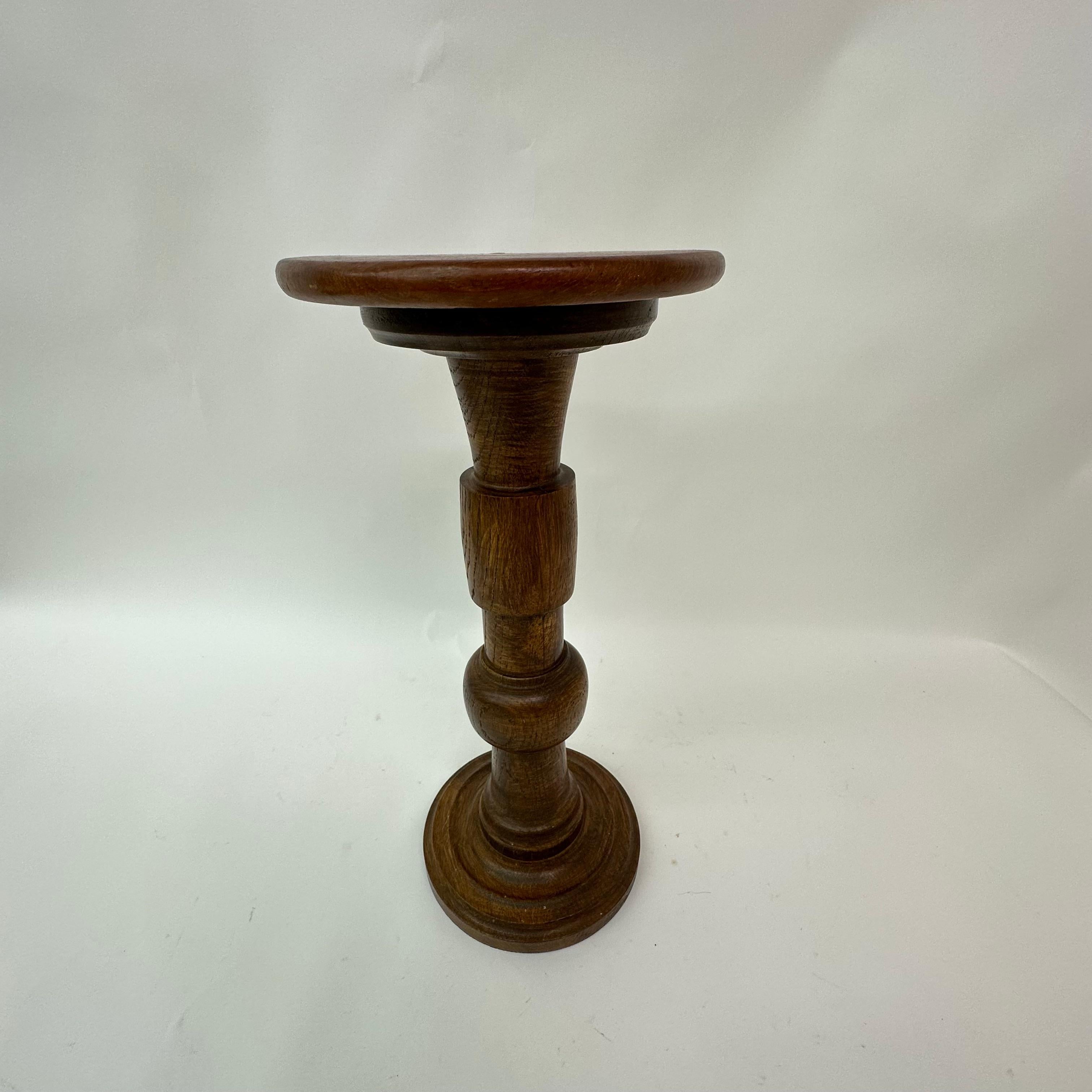 Solid oak wooden column plinth pillar , 1970’s For Sale at 1stDibs