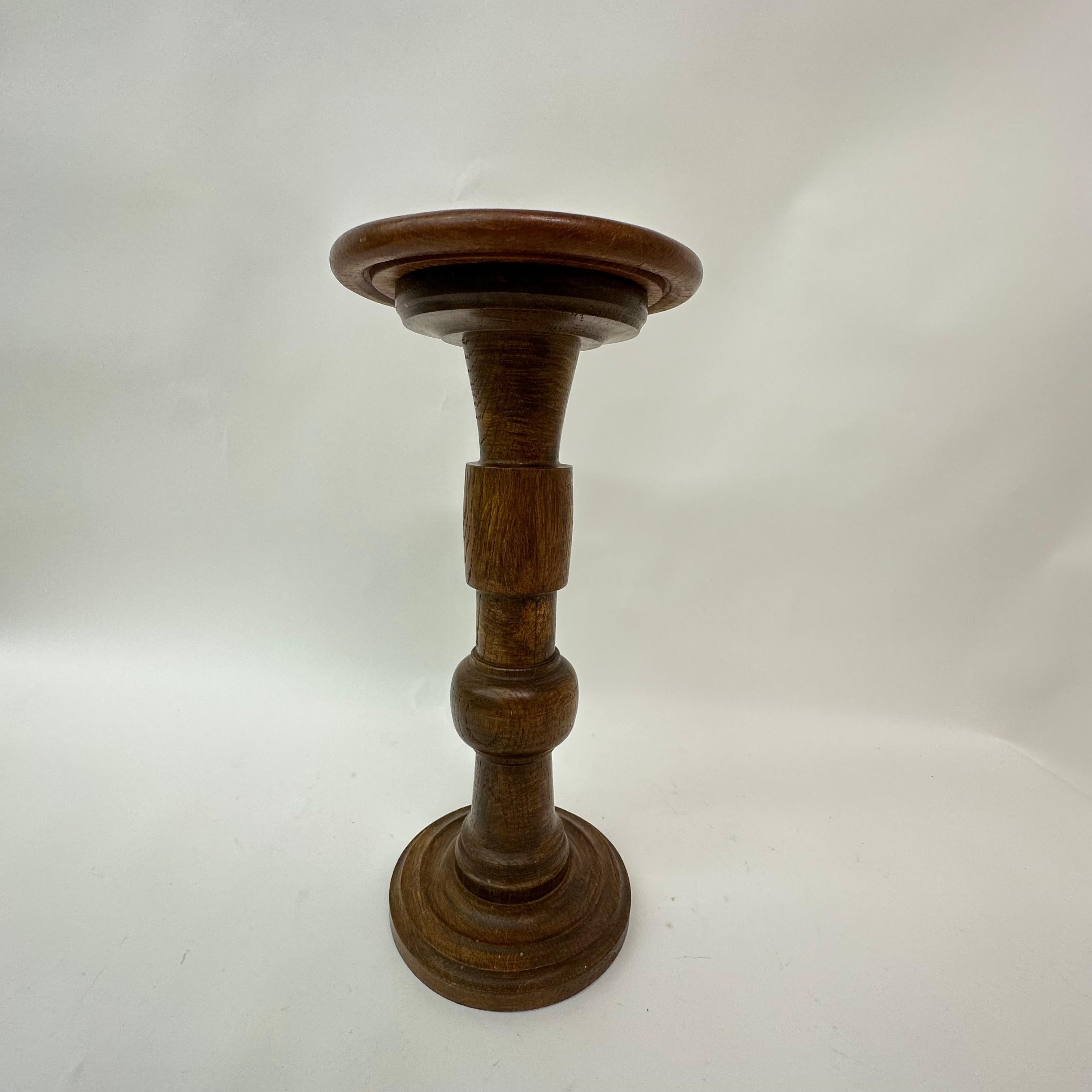 Solid oak wooden column plinth pillar , 1970’s For Sale at 1stDibs
