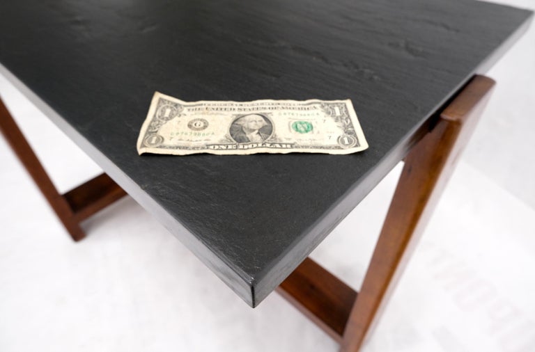 Solid Oiled Walnut Slate Top Rectangular End Table For Sale at 1stDibs ...