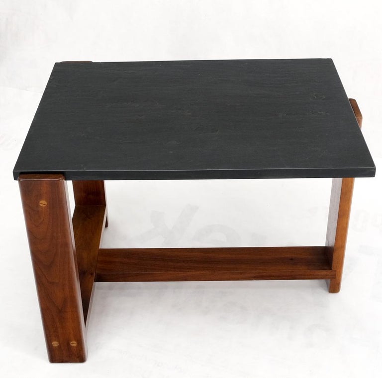 Solid Oiled Walnut Slate Top Rectangular End Table For Sale at 1stDibs ...