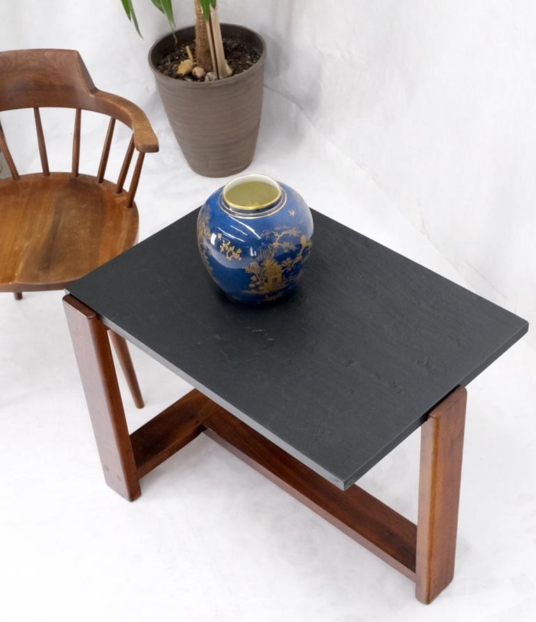 Solid Oiled Walnut Slate Top Rectangular End Table For Sale at 1stDibs ...
