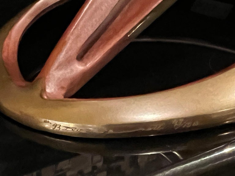 Solid Patinated Bronze Abstract Sculpture by Bob Bennett Signed ...