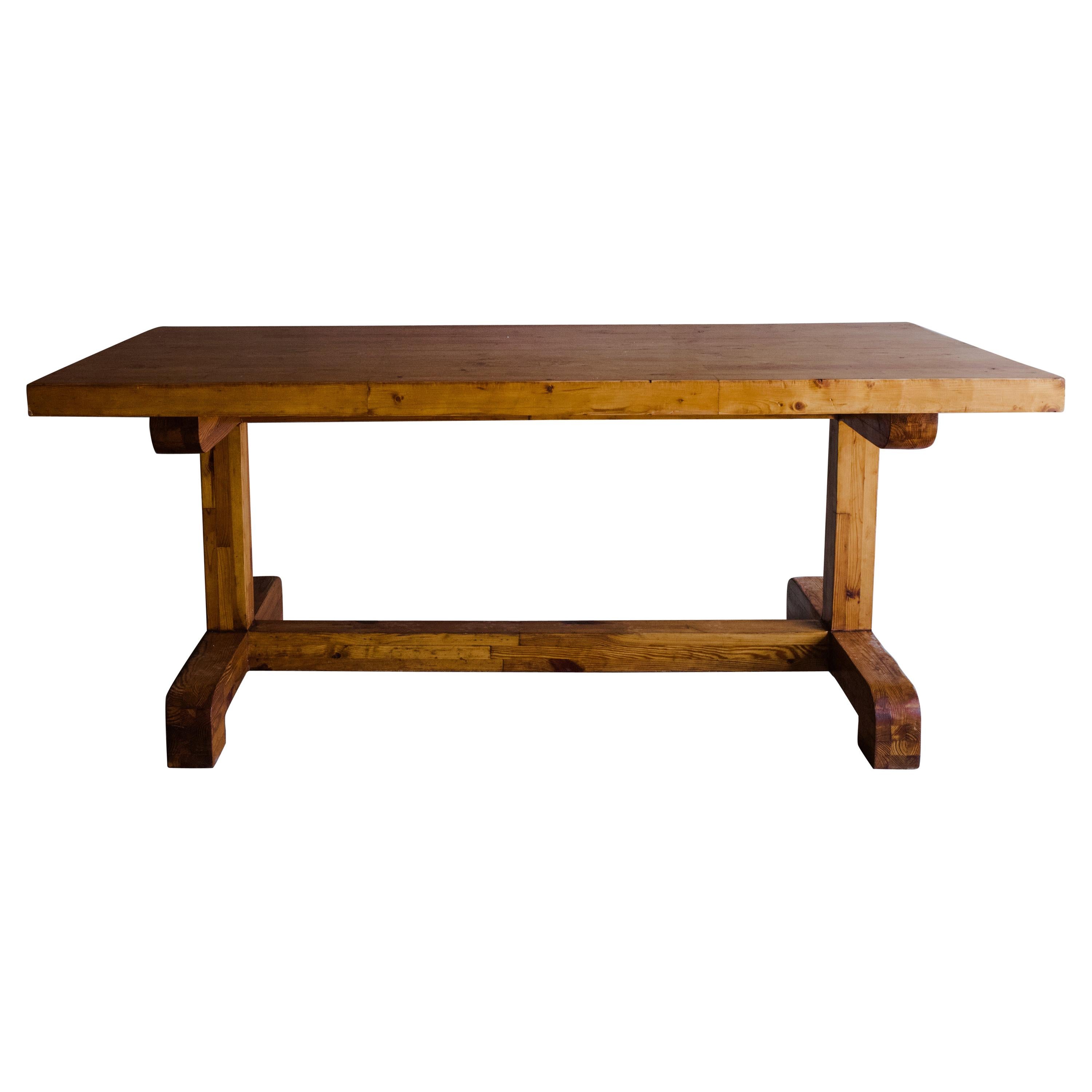 Beautiful Rattan Dining Table, France, circa 1960 at 1stDibs