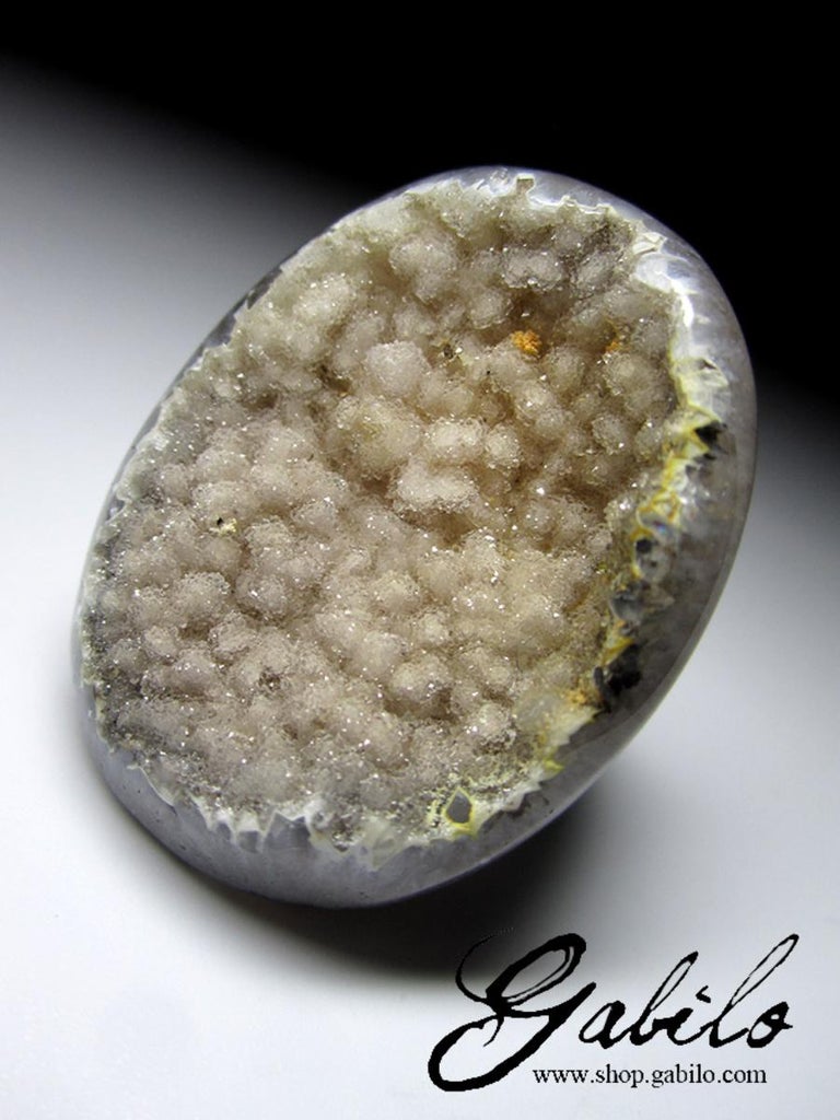 Solid Quartz Ring Rock Crystal Raw Quartz Crystals Ivory Beige Mens ...
