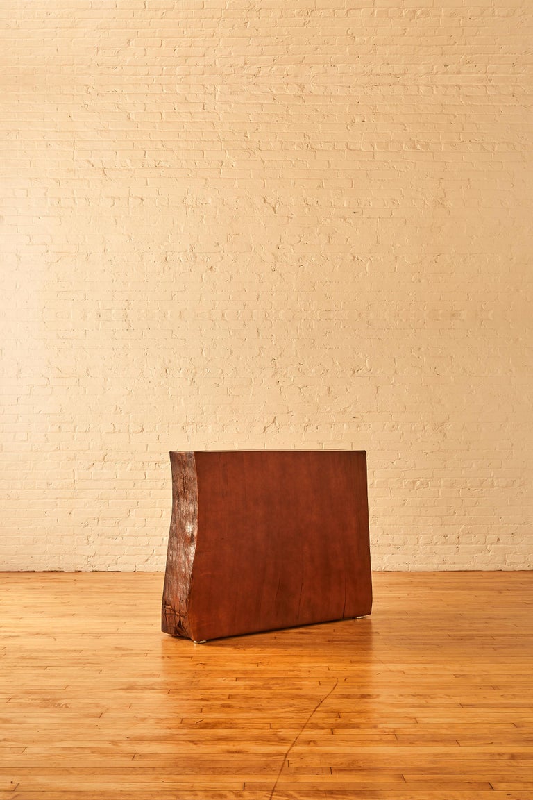 Solid Raw Wood Console Table at 1stDibs