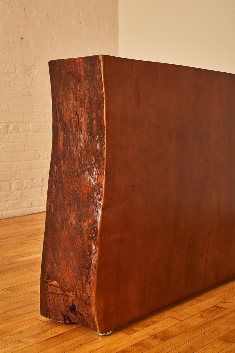 Solid Raw Wood Console Table at 1stDibs