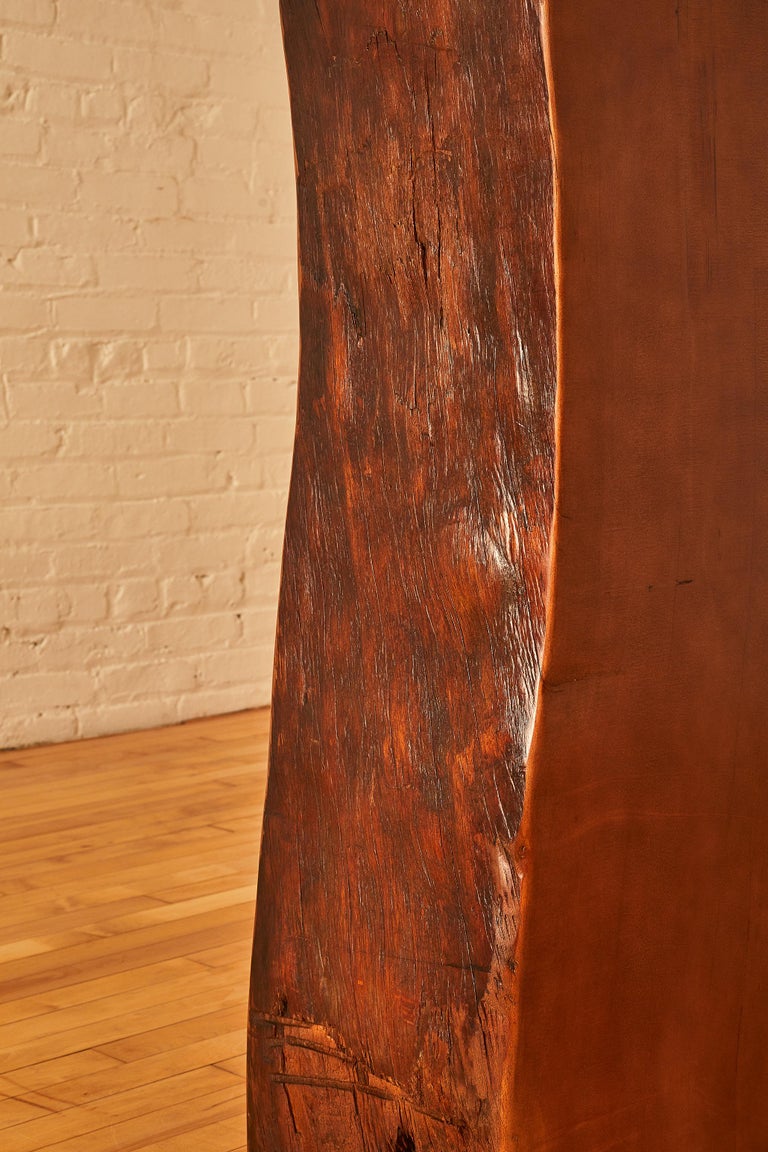 Solid Raw Wood Console Table at 1stDibs