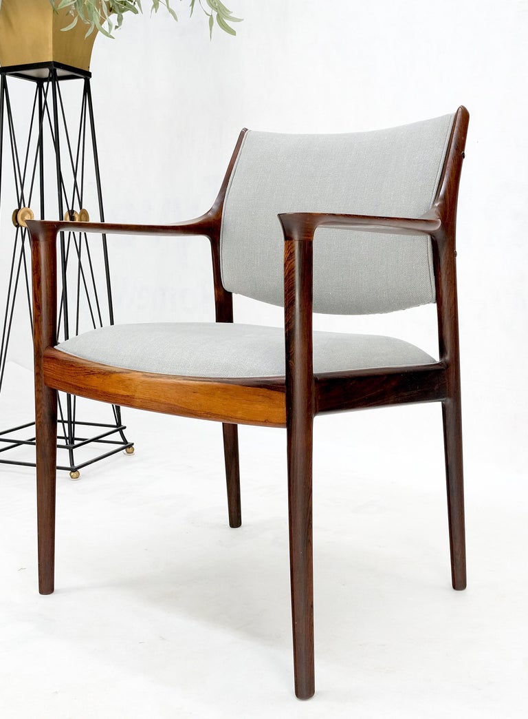 Solid Rosewood New Upholstery Danish Mid-Century Modern Side Office ...