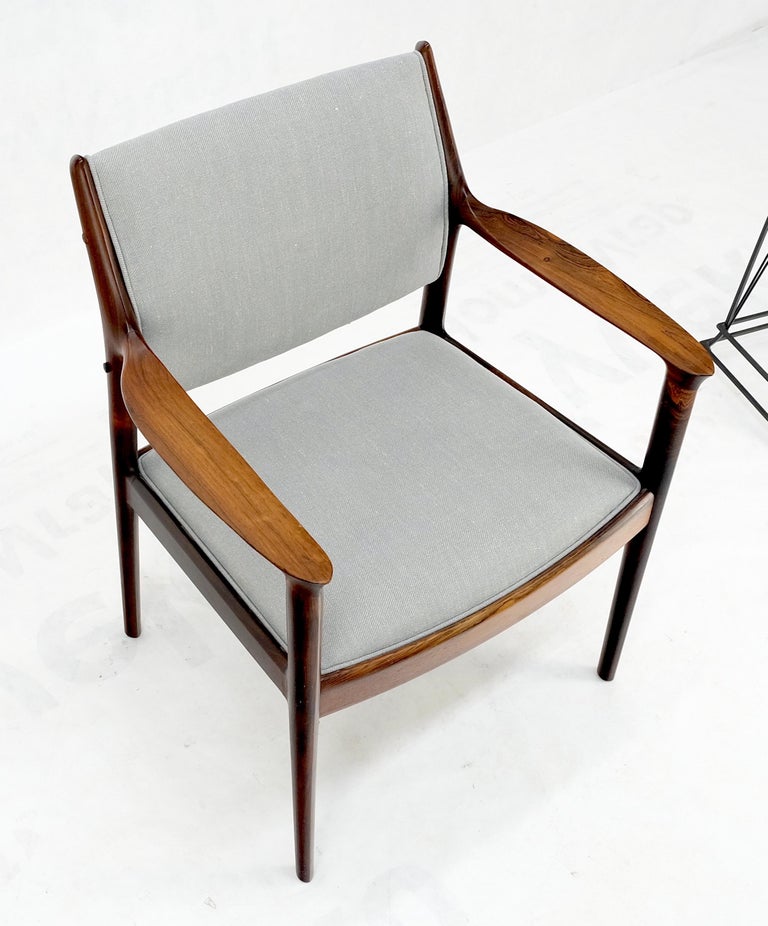 Solid Rosewood New Upholstery Danish Mid-Century Modern Side Office ...