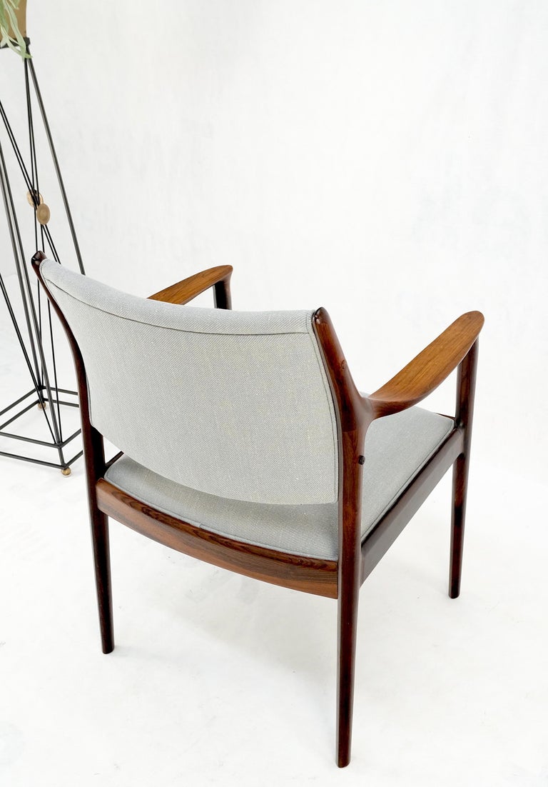 Solid Rosewood New Upholstery Danish Mid-Century Modern Side Office ...