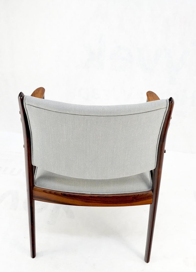 Solid Rosewood New Upholstery Danish Mid-Century Modern Side Office ...