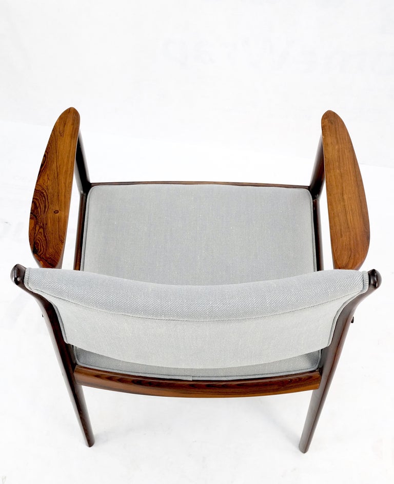 Solid Rosewood New Upholstery Danish Mid-Century Modern Side Office ...