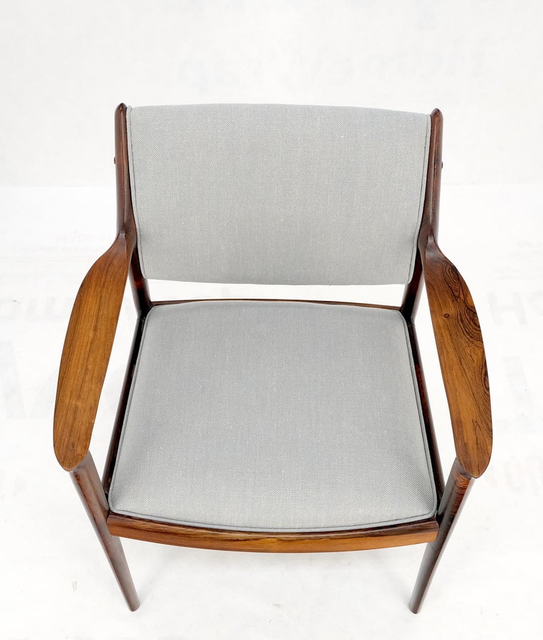 Solid Rosewood New Upholstery Danish Mid-Century Modern Side Office ...