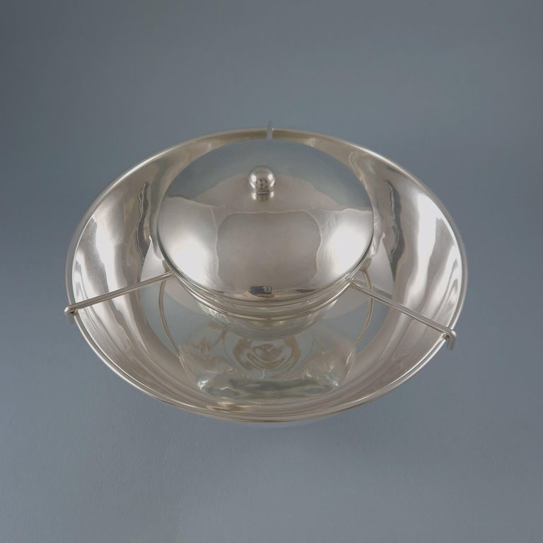 Solid Silver And Glass Caviar Bowl For Sale at 1stDibs