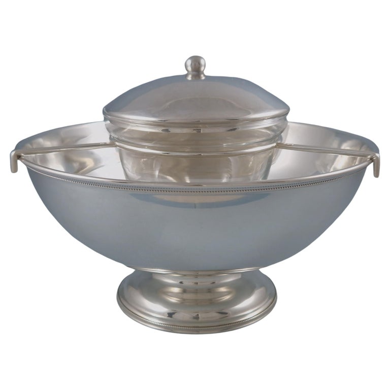 Solid Silver And Glass Caviar Bowl For Sale at 1stDibs