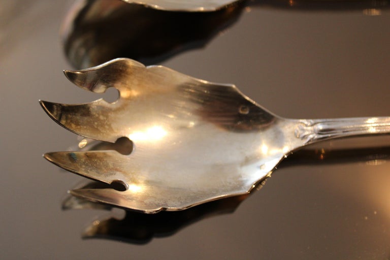 Solid Silver Cutlery in Their Box, 19th Century For Sale at 1stDibs