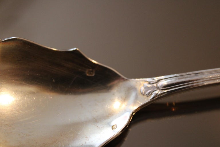 Solid Silver Cutlery in Their Box, 19th Century For Sale at 1stDibs