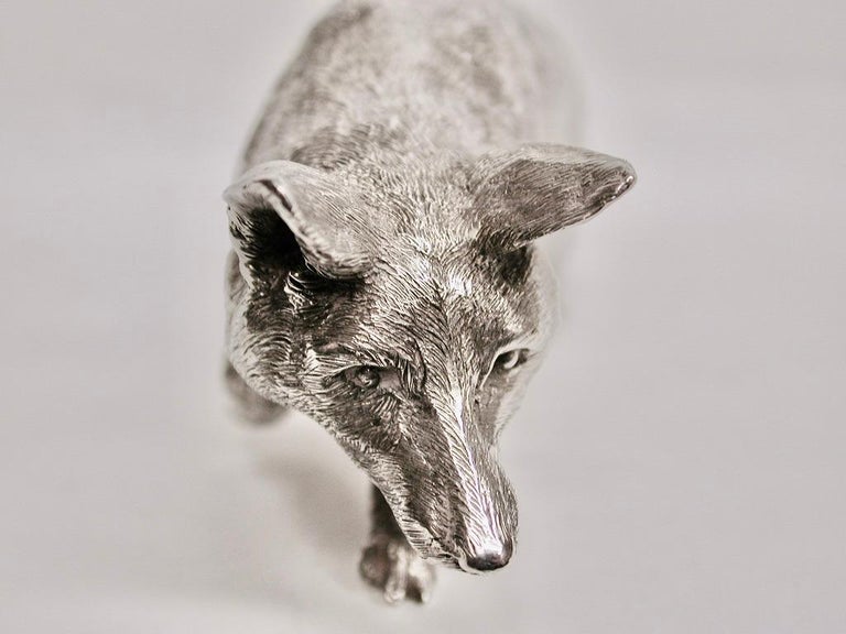 Solid Silver Fox, Dated 1987,Mappin and Webb,London. For Sale at 1stDibs