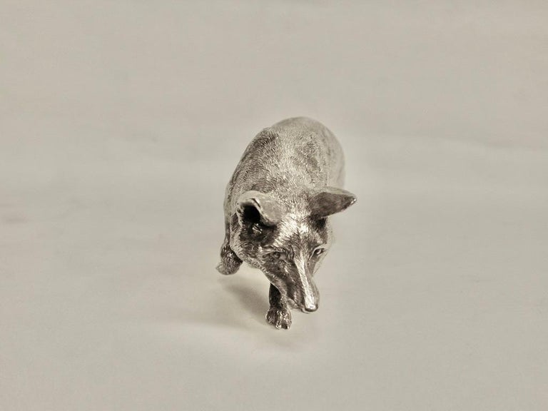 Solid Silver Fox, Dated 1987,Mappin and Webb,London. For Sale at 1stDibs