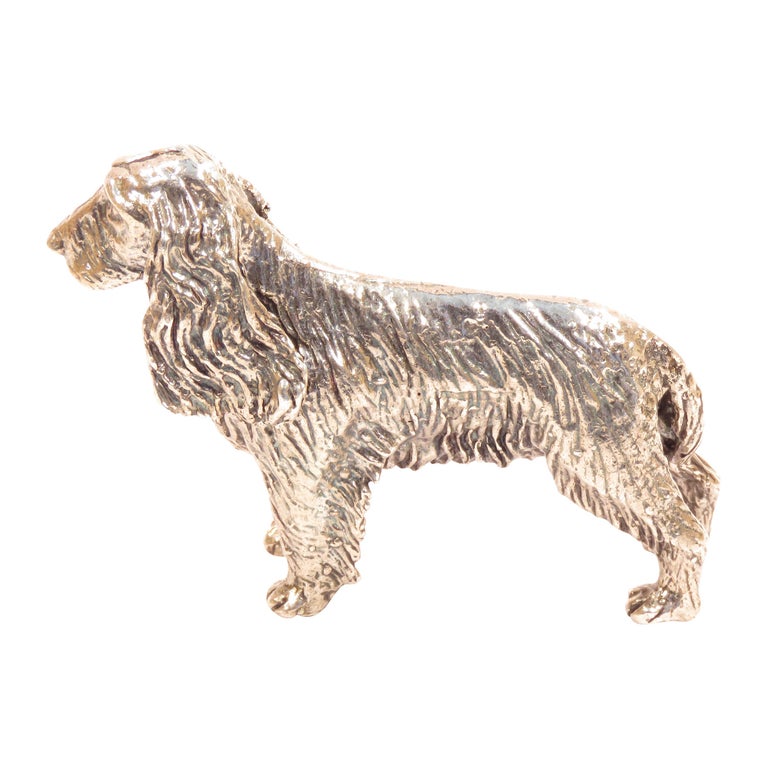 Solid Silver Italian Cocker Spaniel Figurine Vintage, 1970s For Sale at ...