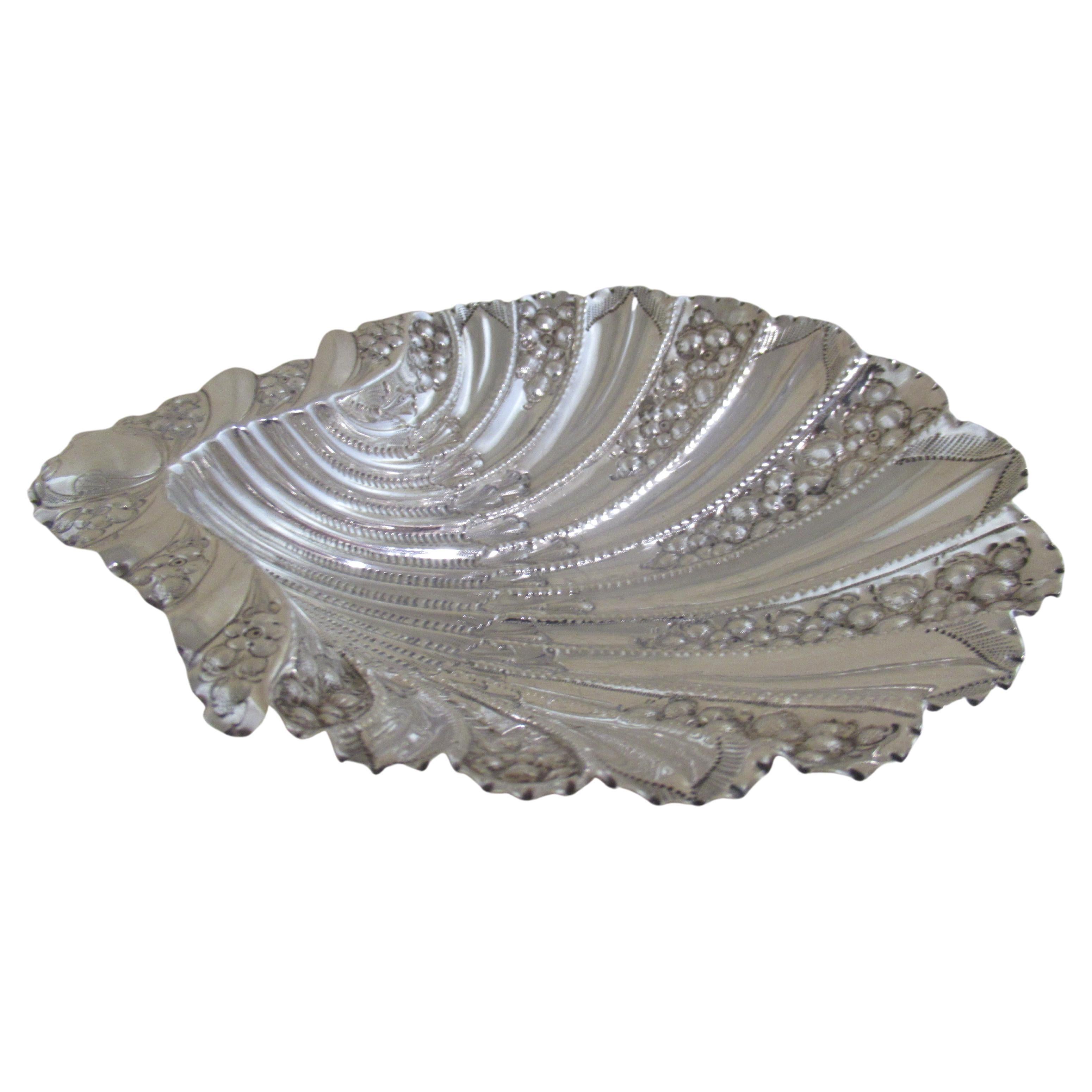 Solid Silver Late 19thC BUTTER SHELL DISH Hallmarked:- Sheffield 1896 ...