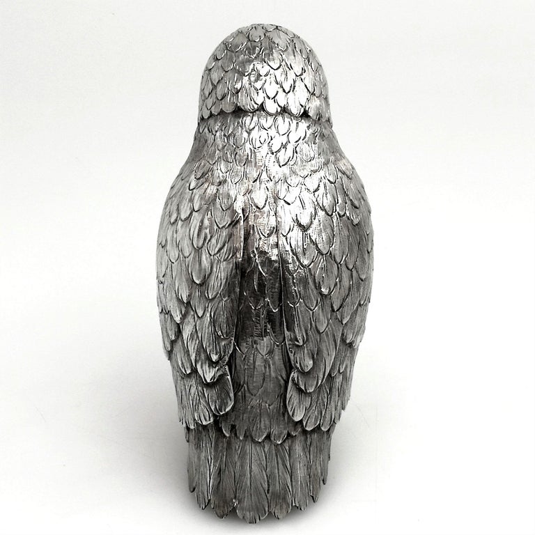 Solid Silver Owl Model Figure German, circa 1950 Bird at 1stDibs