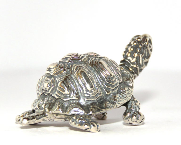 Solid Silver Turtle Figurine Vintage, 1970s at 1stDibs