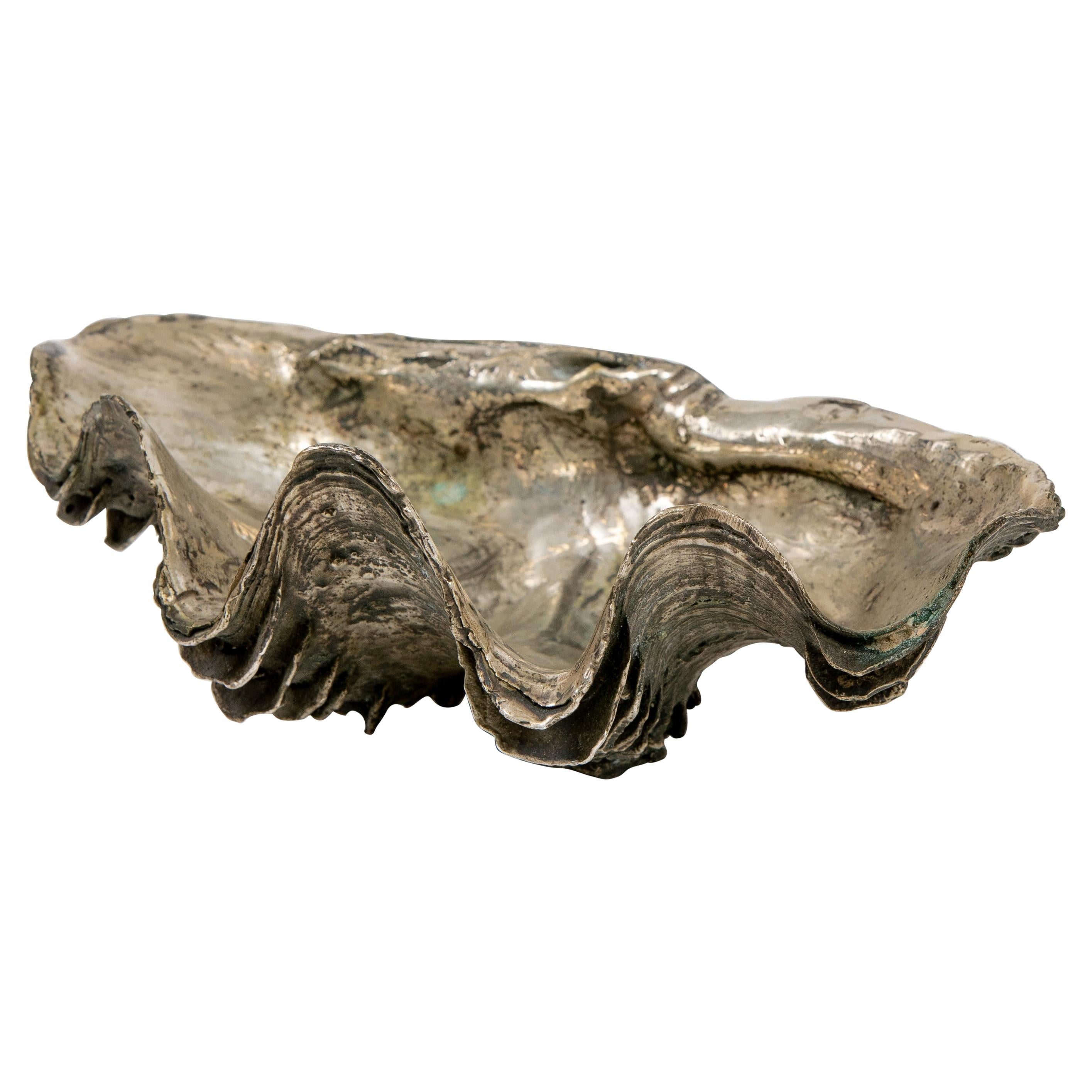 Large Cast Brass Benitier Shell Motif Vide Poche, France, 1970s For ...