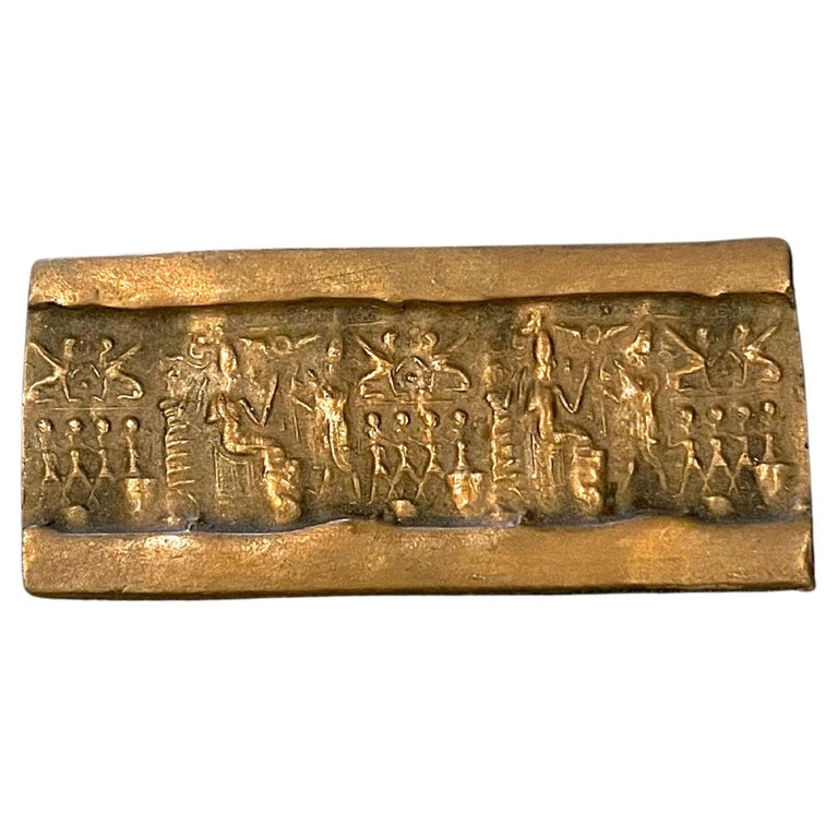 Solid Small Decorative Bronze Wall Mounted Plaque of Syro-Mitannian ...