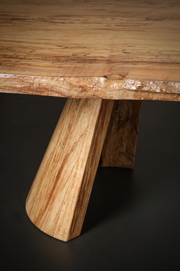 In Stock - Solid Spalted Maple Dining Table - 12 Ft - Cove Base For ...