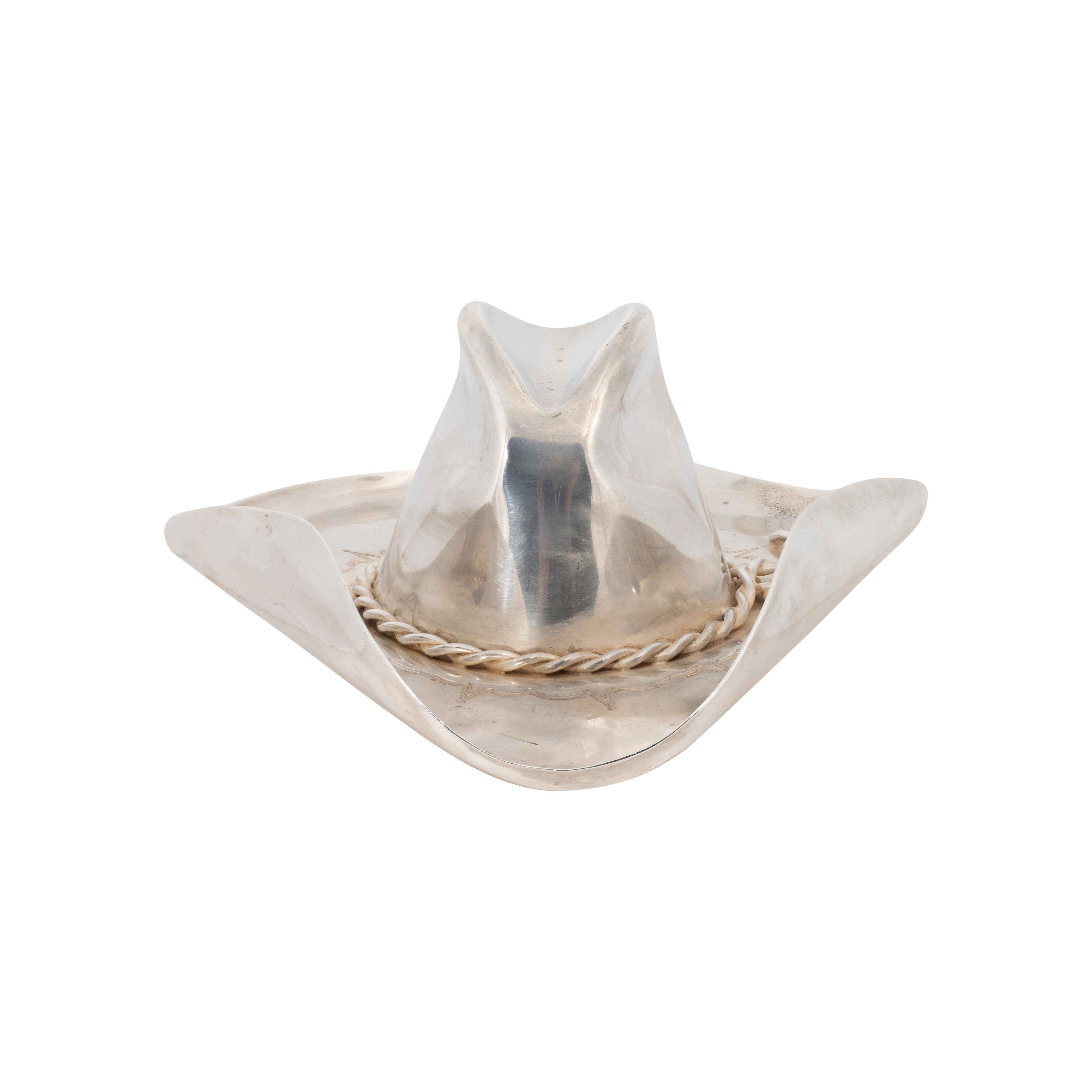 Solid Sterling Silver Cowboy Hat by Vaughn''s For Sale at 1stDibs