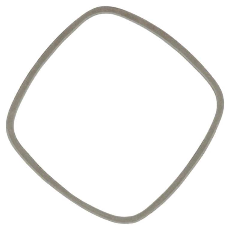 Solid Sterling Silver Hand Forged Square Box Bangle For Sale at 1stDibs