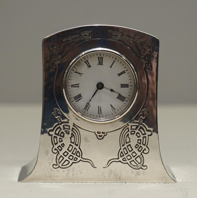 Solid Sterling Silver Liberty's London 1915 Miniature Carrage Clock ...