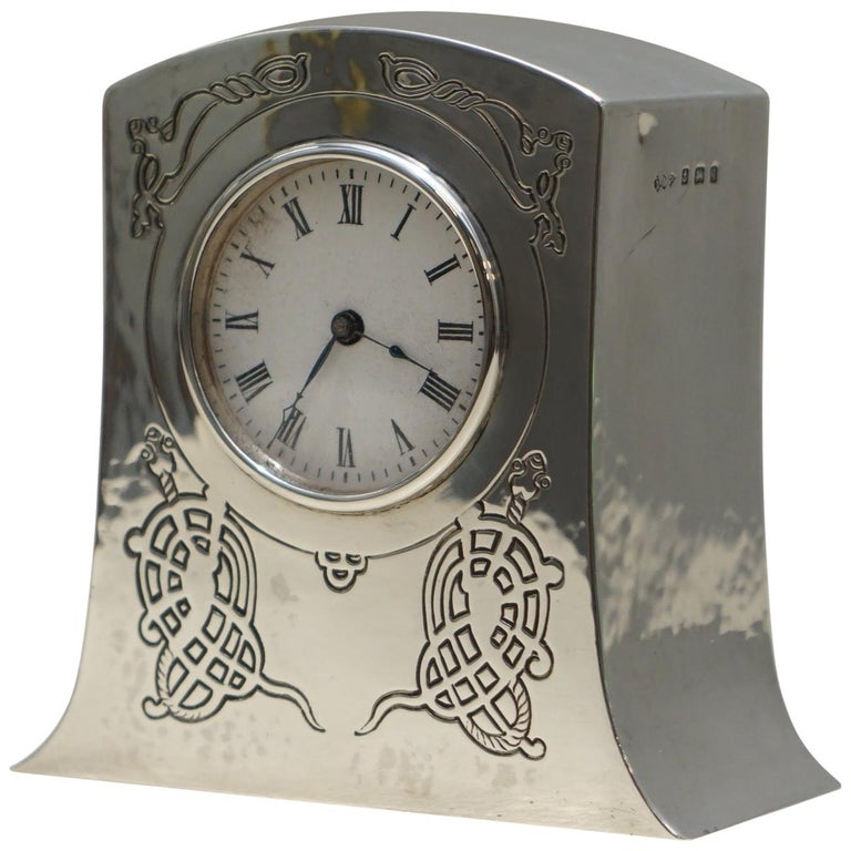 Solid Sterling Silver Liberty''s London 1915 Miniature Carrage Clock ...