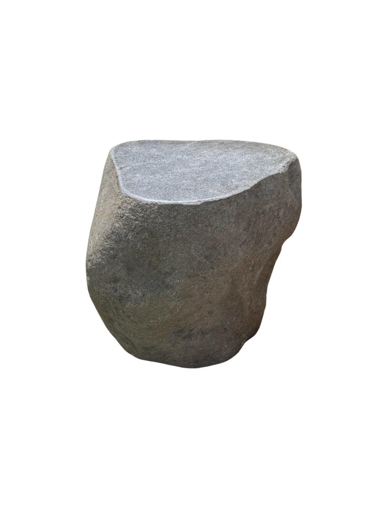 Solid Stone Side Table / Pedestal from Java, Indonesia at 1stDibs