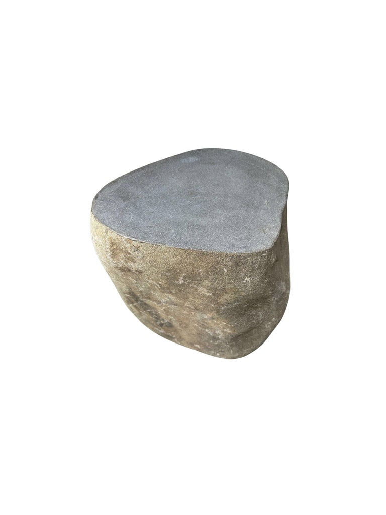 Solid Stone Side Table / Pedestal from Java, Indonesia For Sale at 1stDibs