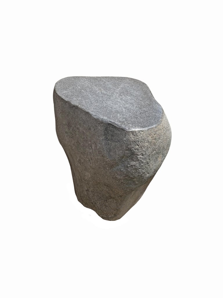 Solid Stone Side Table / Pedestal from Java, Indonesia at 1stDibs