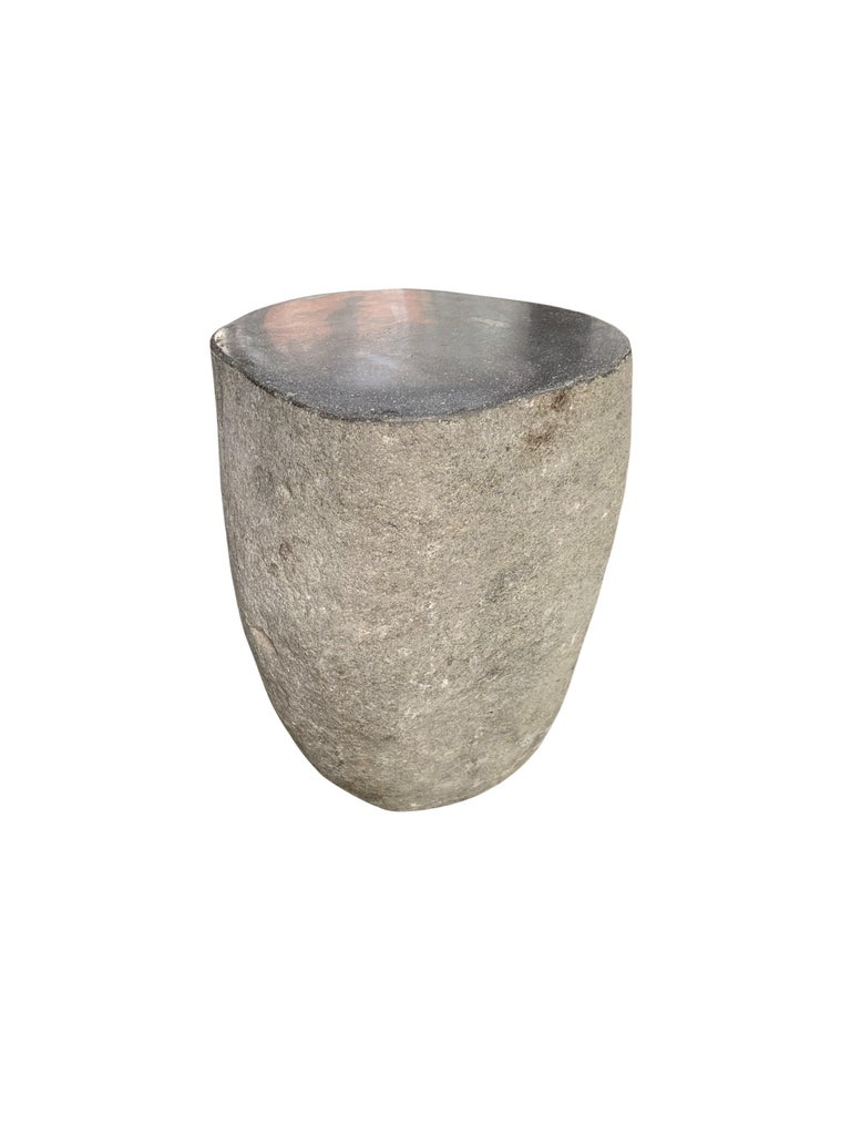 Solid Stone Side Table / Pedestal from Java, Indonesia For Sale at 1stDibs