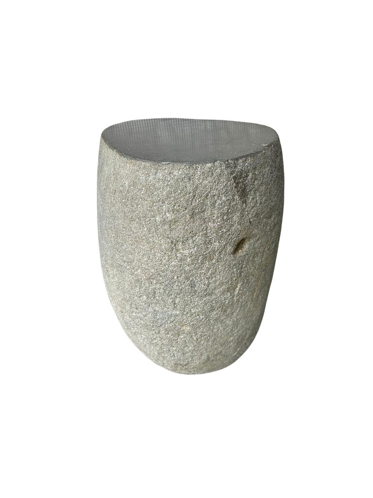 Solid Stone Side Table / Pedestal from Java, Indonesia For Sale at 1stDibs