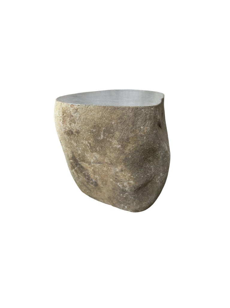 Solid Stone Side Table / Pedestal from Java, Indonesia For Sale at 1stDibs