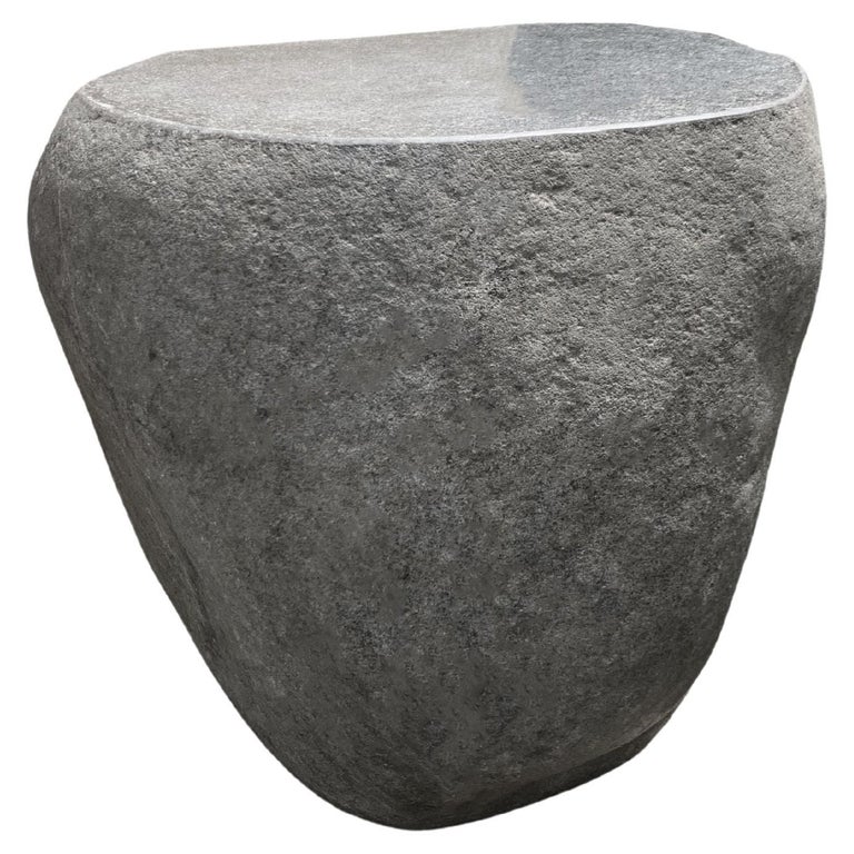 Solid Stone Side Table / Pedestal from Java, Indonesia For Sale at 1stDibs