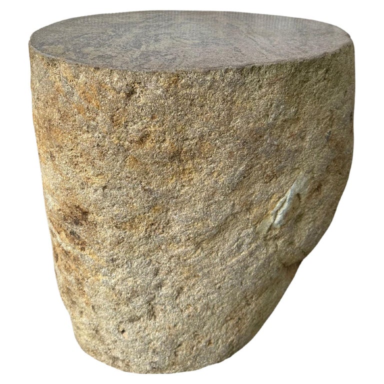 Solid Stone Side Table / Pedestal from Java, Indonesia For Sale at 1stDibs