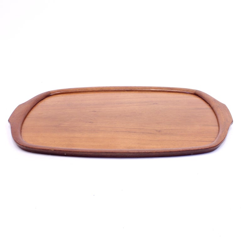 Solid Swedish Teak Tray Produced by Karl Holmberg, 1960s For Sale at ...