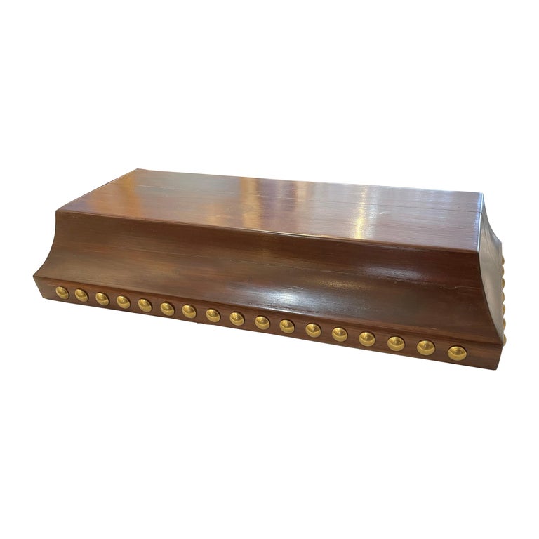 Solid Teak and Brass Platform Base or Plinth. Use for your pond yacht ...