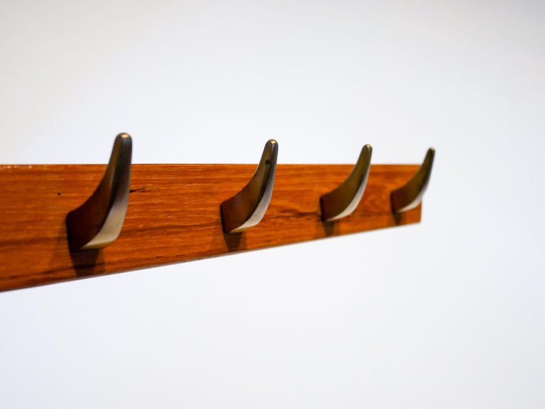 Solid Teak and Brass Rack Model "Combino", 1950s Sweden, Hafa For Sale ...