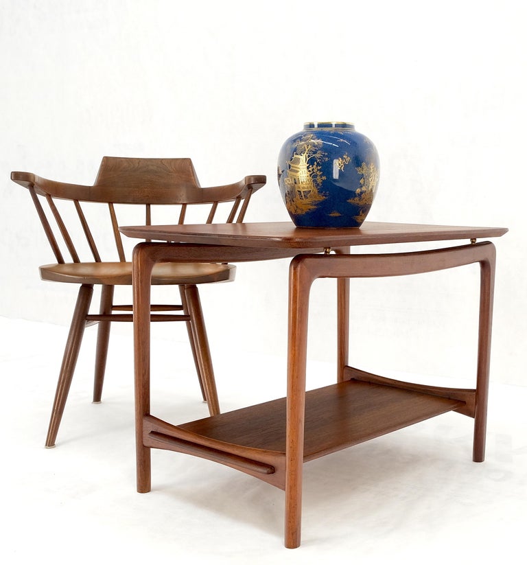 Solid Teak Danish Mid Century Modern Side End Table by John Stuart MINT Stunning For Sale at 1stDibs
