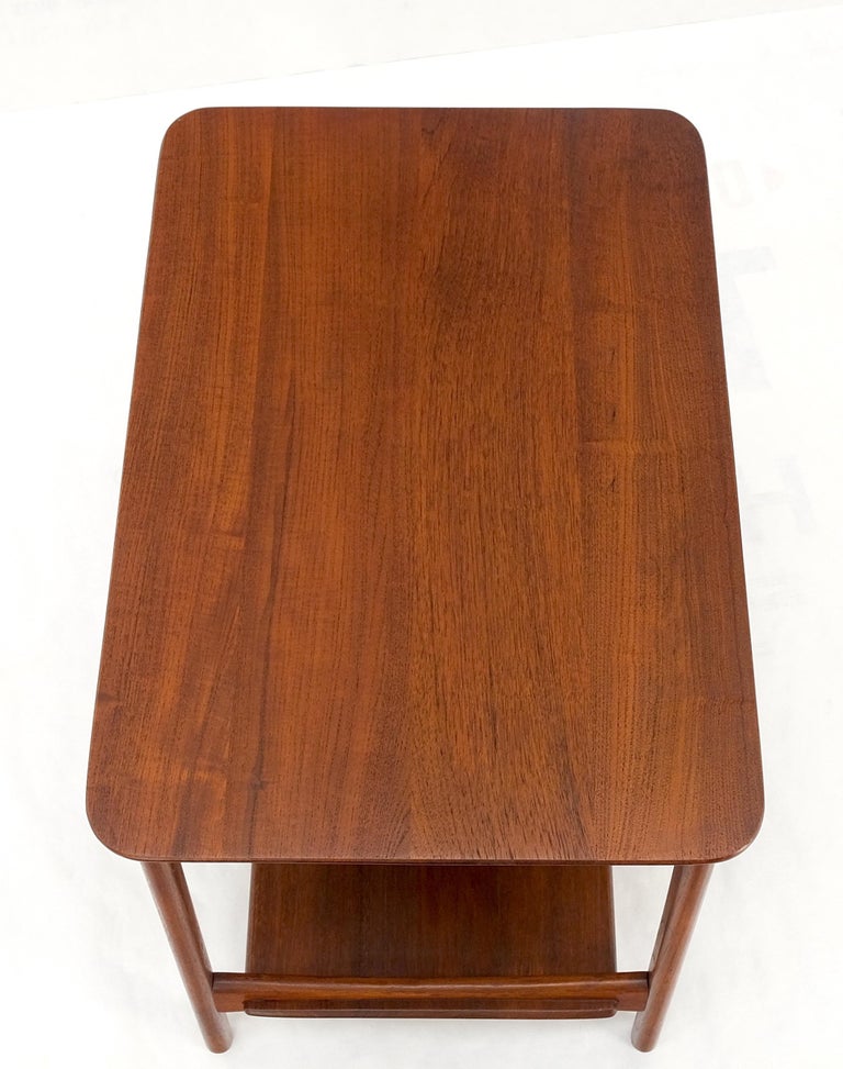 Solid Teak Danish Mid Century Modern Side End Table by John Stuart MINT Stunning For Sale at 1stDibs