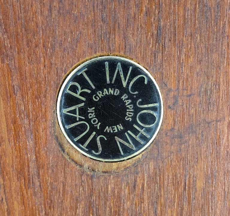 Solid Teak Danish Mid Century Modern Side End Table by John Stuart MINT Stunning For Sale at 1stDibs