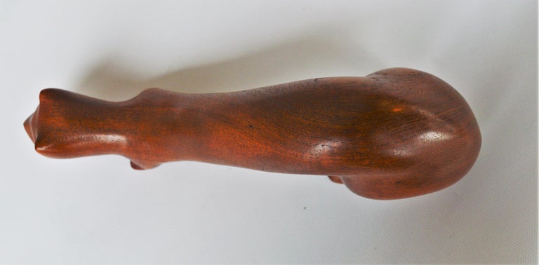 Solid Teak Minimalist Ferret Carving or Sculpture by John Fox at 1stDibs