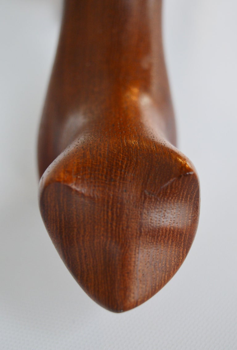 Solid Teak Minimalist Ferret Carving or Sculpture by John Fox at 1stDibs